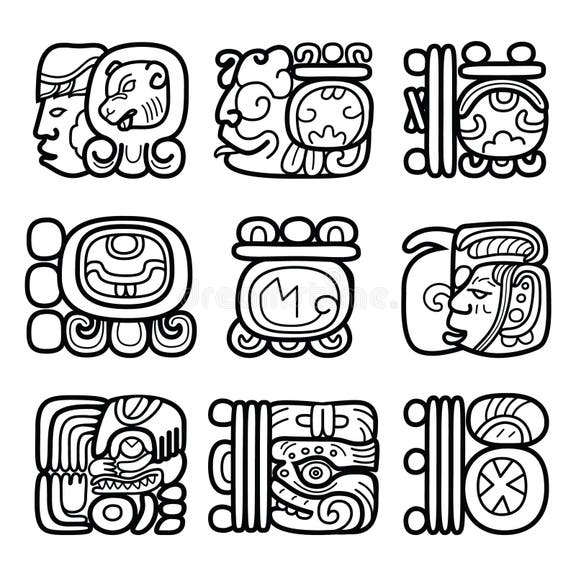 Mayan Script Stock Illustrations – 80 Mayan Script Stock Illustrations ...