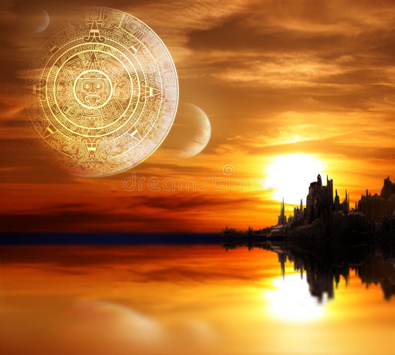 Maya prophecy stock illustration. Illustration of nature - 17304017