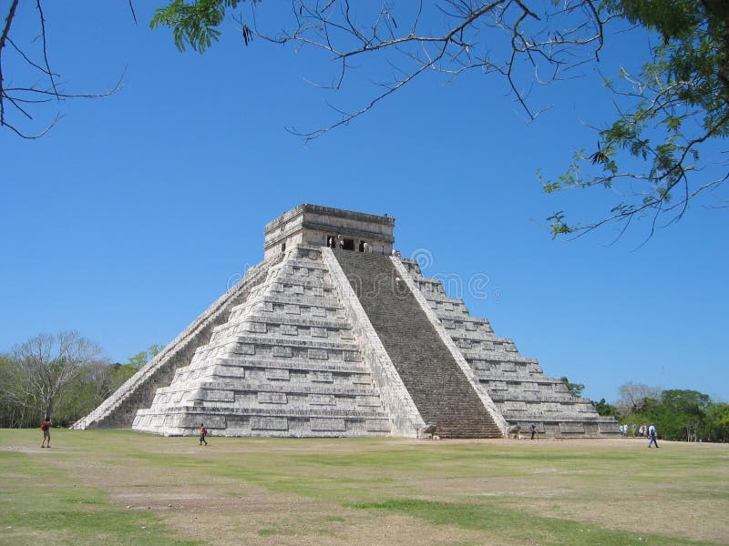 Maya pyramid stock image. Image of mexico, calendar, travel - 776129