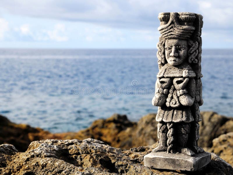 Maya Statue stock image. Image of central, sacrifice - 243037081