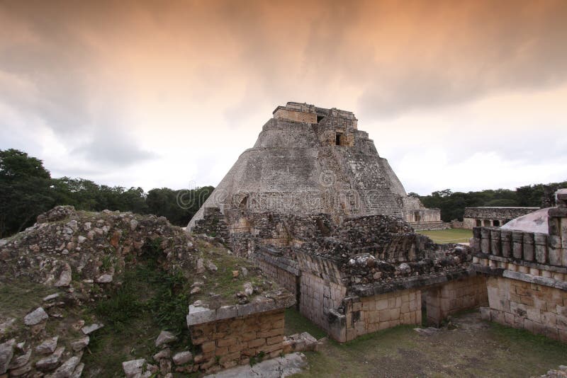 Maya Temples in Uxmal, Mexico Stock Image - Image of temple, ruins ...