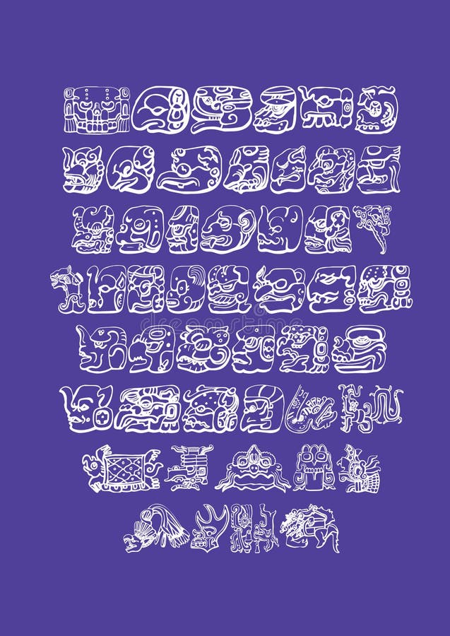 Mayan symbols stock vector. Illustration of marble, conceptual - 3145561