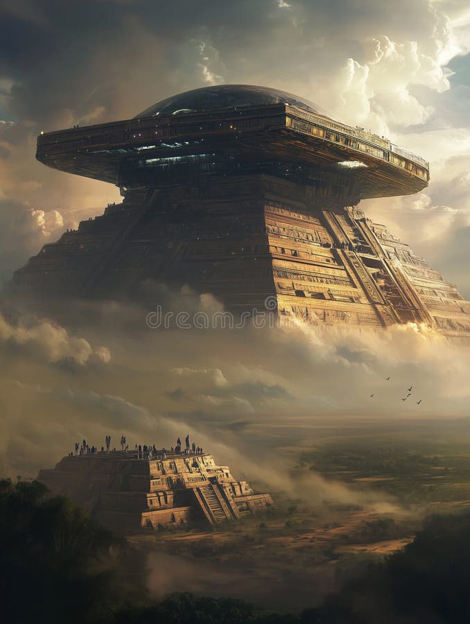 Mayan AI-controlled Eclipse Machine Towering Above Ancient Pyramid ...