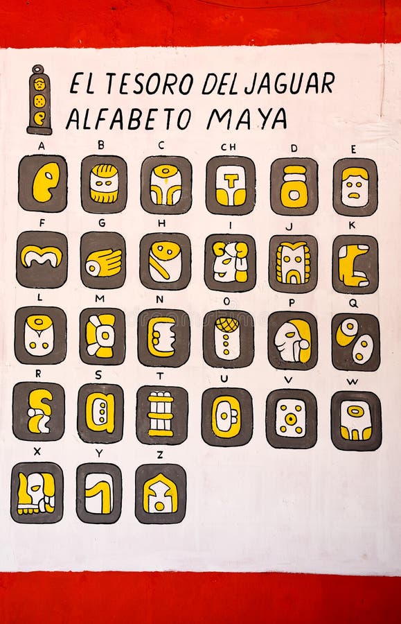 Mayan alfabet stock illustrationer. Illustration av honduras - 8682686
