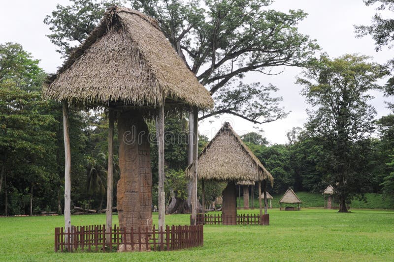 Mayan Archaeological Site of Quirigua Stock Image - Image of nature ...