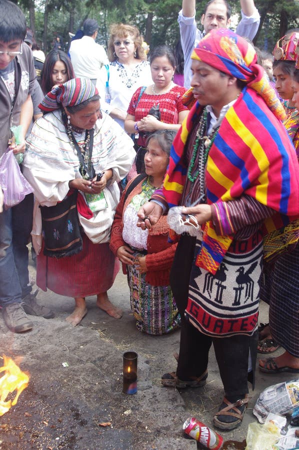 Mayan Calendar Celebrations Editorial Stock Image - Image of fire ...