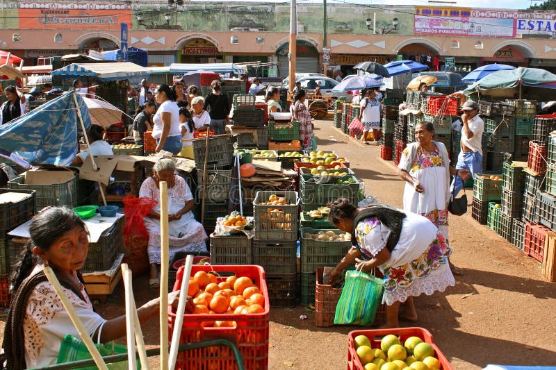 Mayan Fruit Market, Yucatan, Mexico Editorial Photography - Image of ...