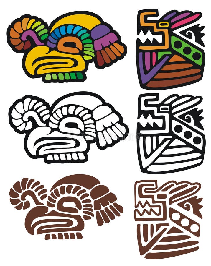 Mayan glyphs stock vector. Illustration of icon, glyph - 24578589