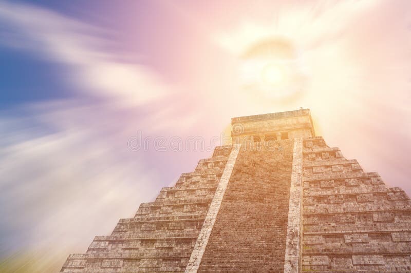 Pyramid at night stock image. Image of lighting, evening - 2641885