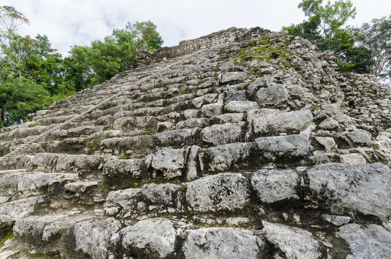Mayan Pyramid at Coba,cancun,mexico Stock Photo - Image of adventure ...