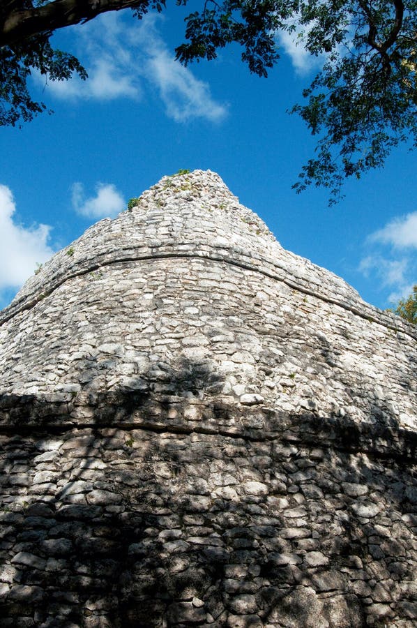 Mayan Pyramid, Coba, Mexico Stock Photo - Image of cliff, caribbean ...