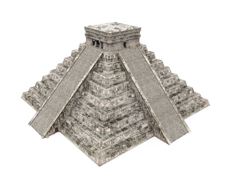 Mayan Pyramid Isolated stock illustration. Illustration of background ...