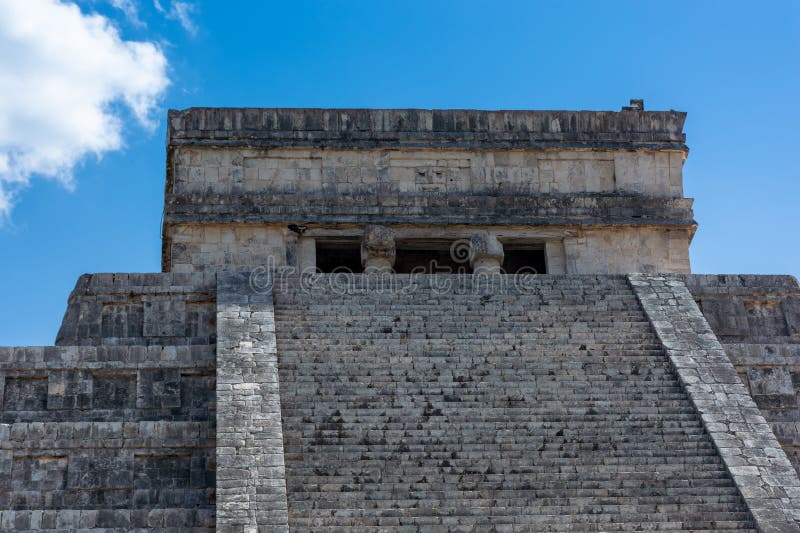 Mayan Pyramid of Kukulkan in Mexico, the Ancient City of Chichen Itza ...