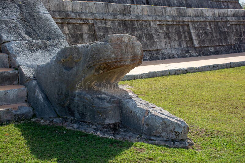 Mayan Pyramid of Kukulkan in Mexico, the Ancient City of Chichen Itza ...