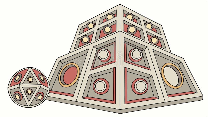 Mayan Pyramid Structure, Ancient Architecture and History. Vector ...