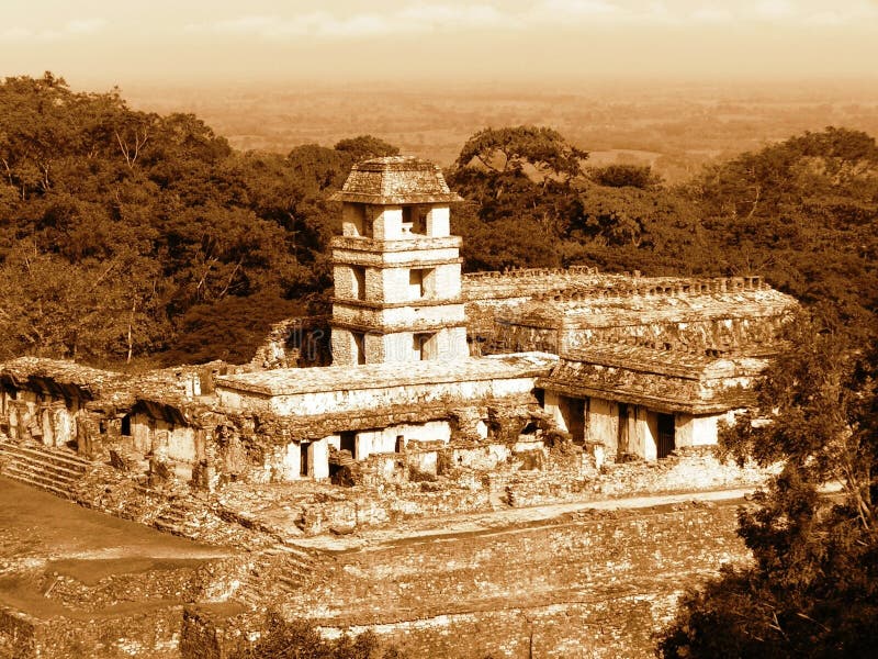 Mayan Pyramid Temple stock image. Image of american, jungle - 12615197