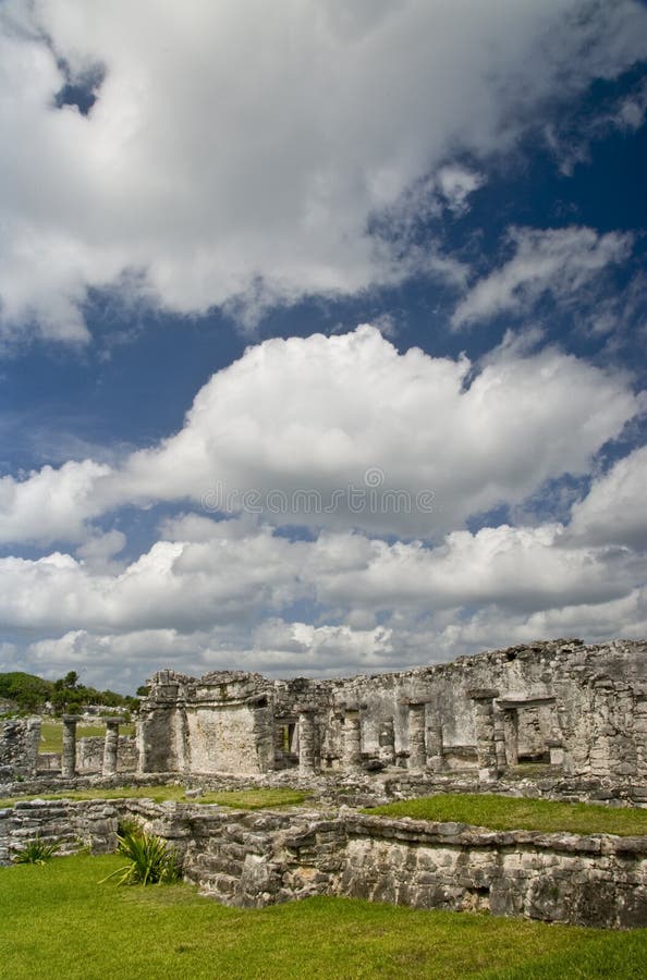 Mayan Ruin Detail at Tulum stock image. Image of ruins - 3935015