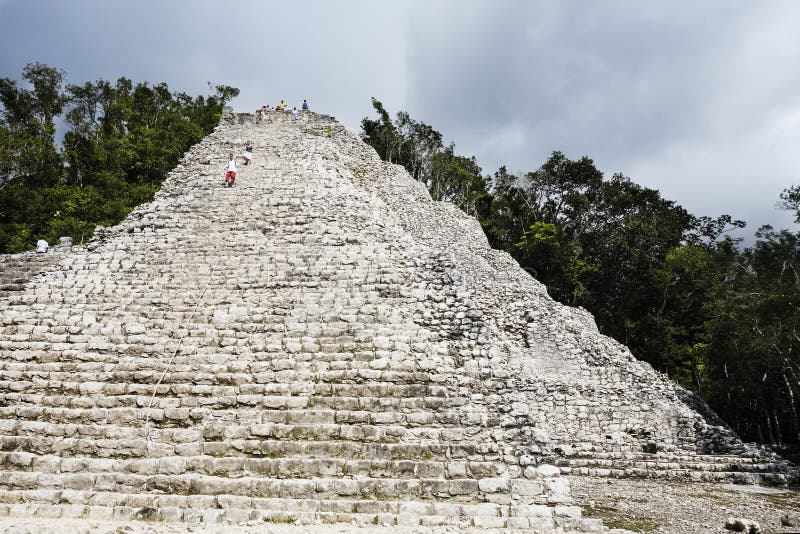 Pyramid .Kabah Mayan Ruins in Mexico Stock Photo - Image of toltec ...