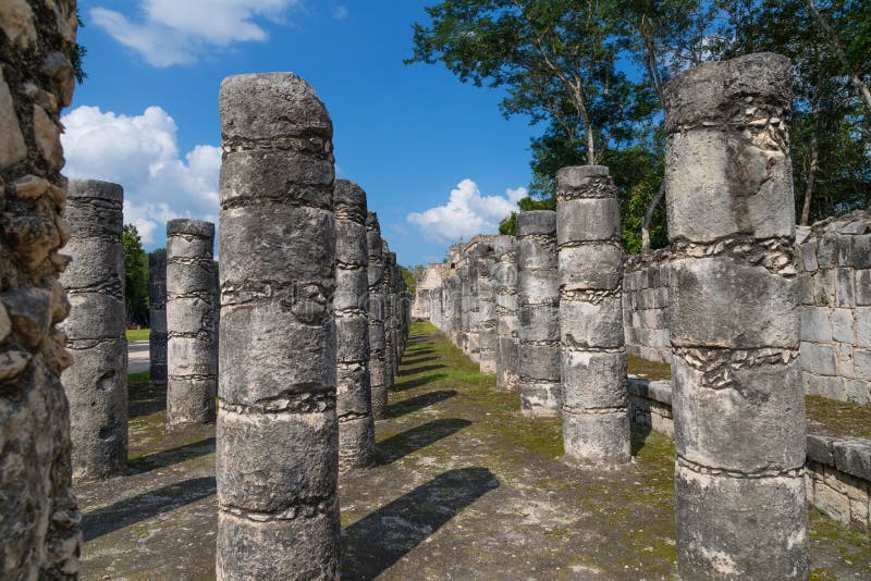 Mayan Stone Columns stock image. Image of temple, warriors - 45502011