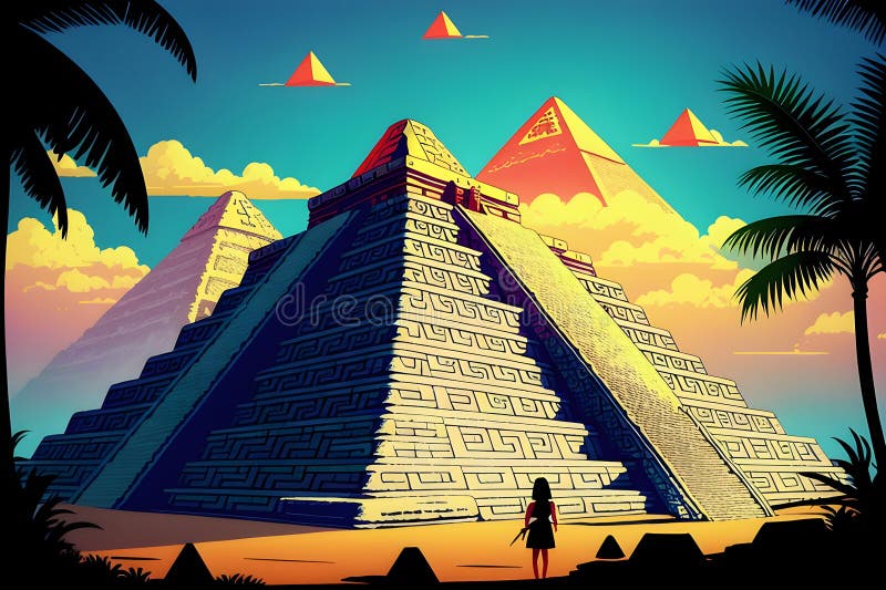 Mayan Temple Historic Ancient Famous Pyramid Generative Ai Illustration ... Mayan Temple Historic Ancient Famous Pyramid Generative Ai Illustration ...