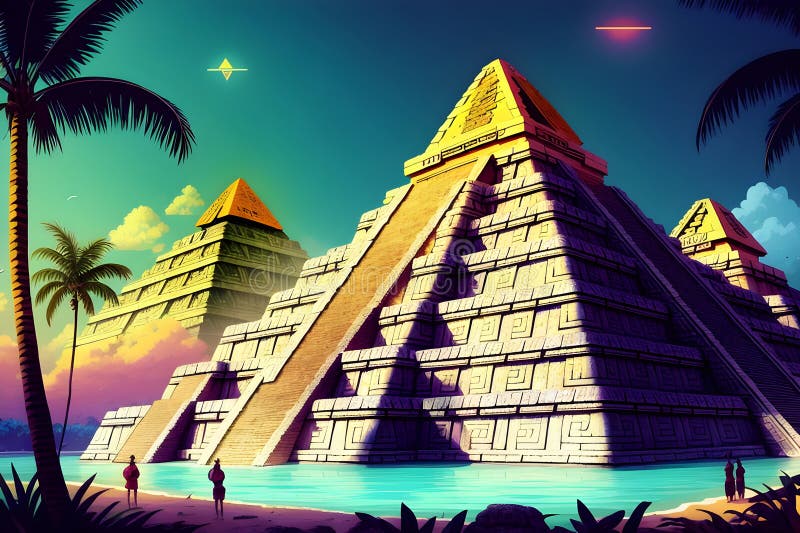 Mayan Temple Historic Ancient Famous Pyramid Generative Ai Illustration ... Mayan Temple Historic Ancient Famous Pyramid Generative Ai Illustration ...