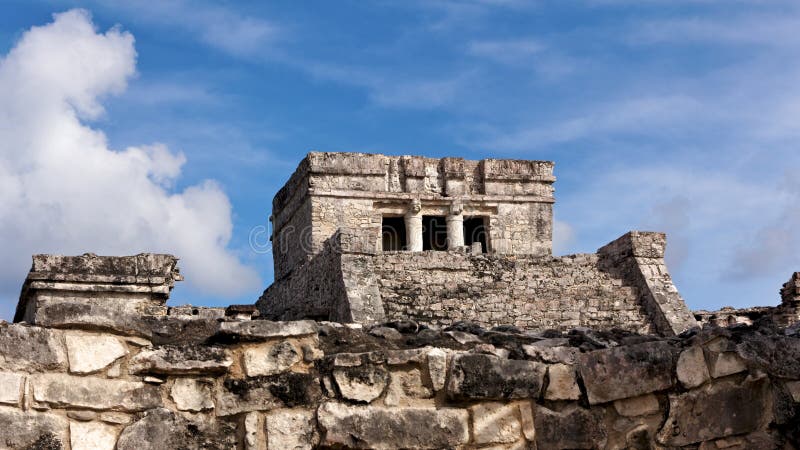 Mayan Temple at Tulum stock image. Image of historic - 24101553