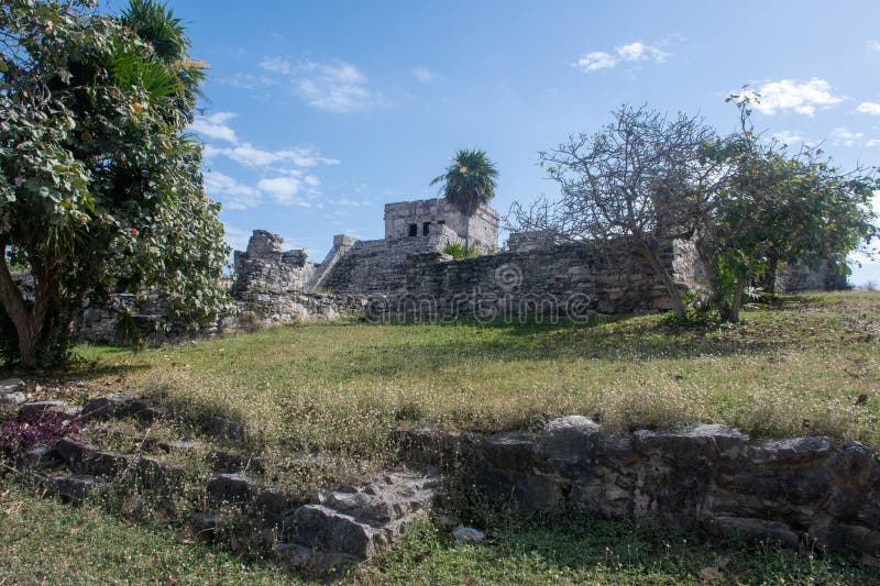 Mayan Temple at Tulum Yucatan Stock Photo - Image of temple, mayan ...