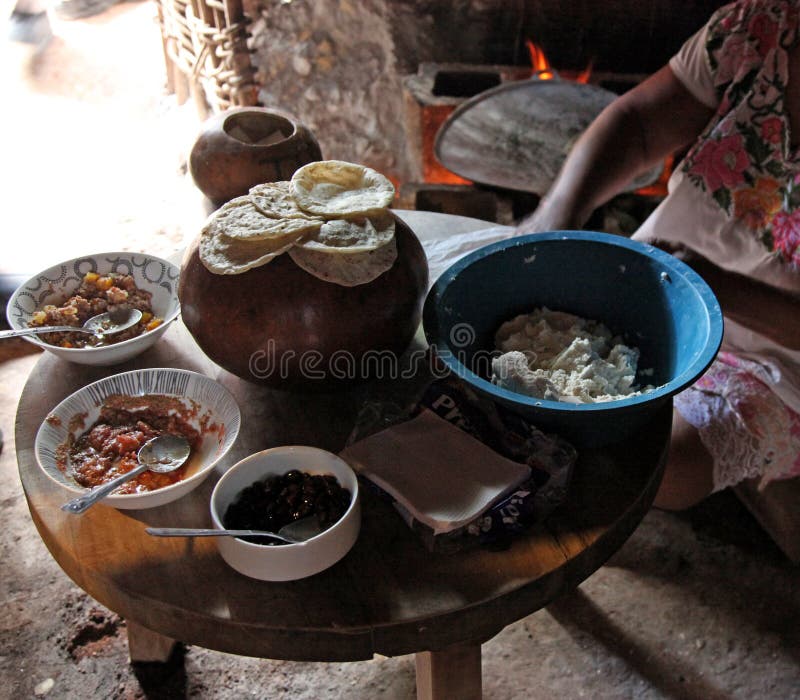 Mayan villagers meal stock photo. Image of cooking, homes - 47825054