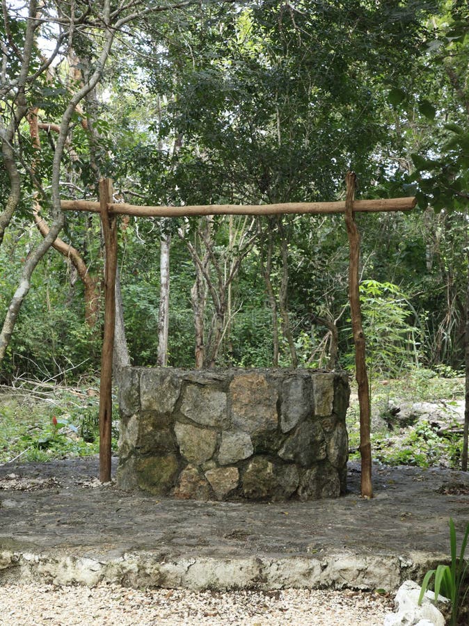 Mayan villagers well stock photo. Image of washed, water - 48588602