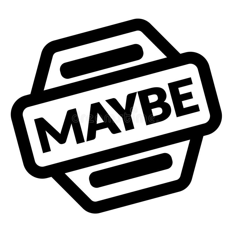 Maybe black stamp stock vector. Illustration of wrong - 124069319