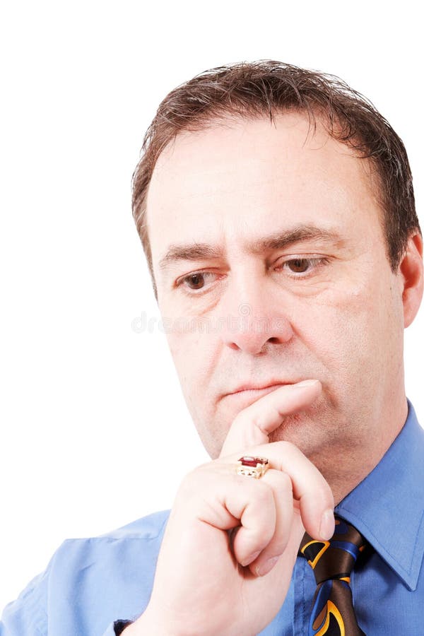 Business man thinking stock photo. Image of look, attractive - 17250654