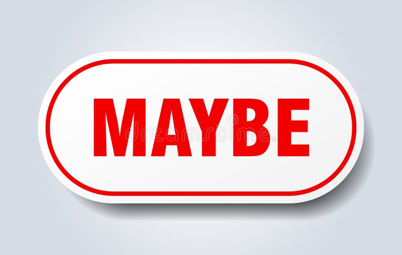 Sticker of a Maybe Cartoon Symbol Stock Vector - Illustration of symbol ...