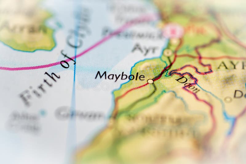 Maybole, Scotland Highlighted on a World Map Stock Image - Image of ...