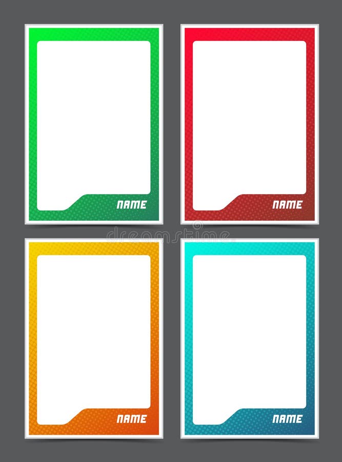 Identification Card Frame Template Design Stock Vector - Illustration ...