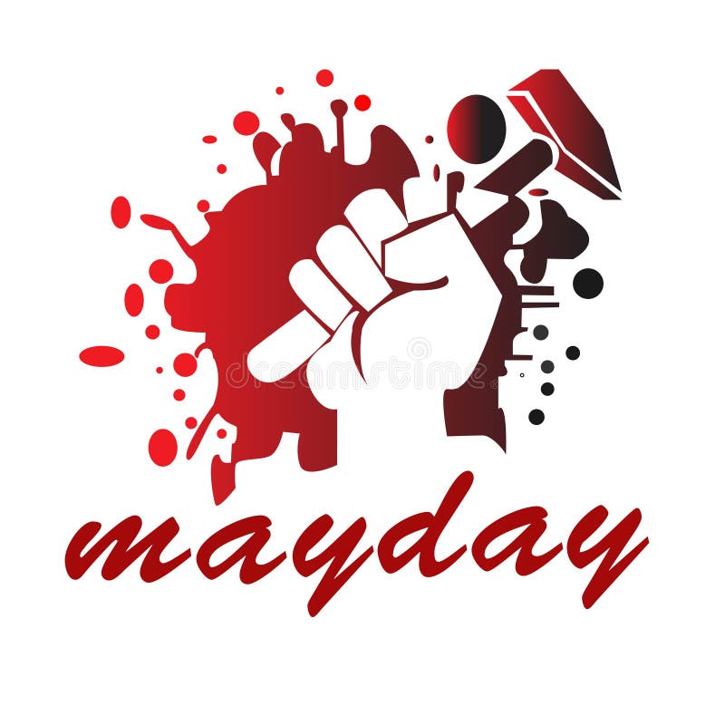 Maydayillustrationvektor vektor illustrationer. Illustration av ...