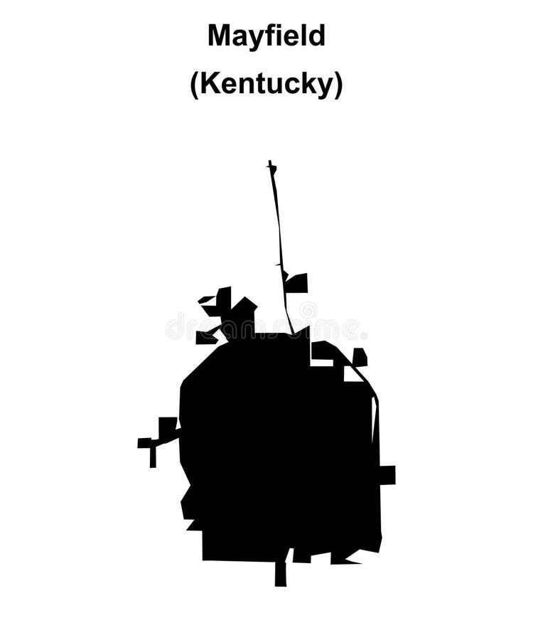 Mayfield outline map stock vector. Illustration of boundary - 387340554