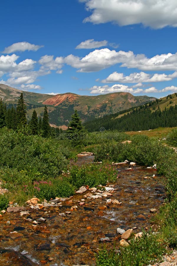 Mayflower Gulch stock image. Image of river, scenic, cloud - 4355657
