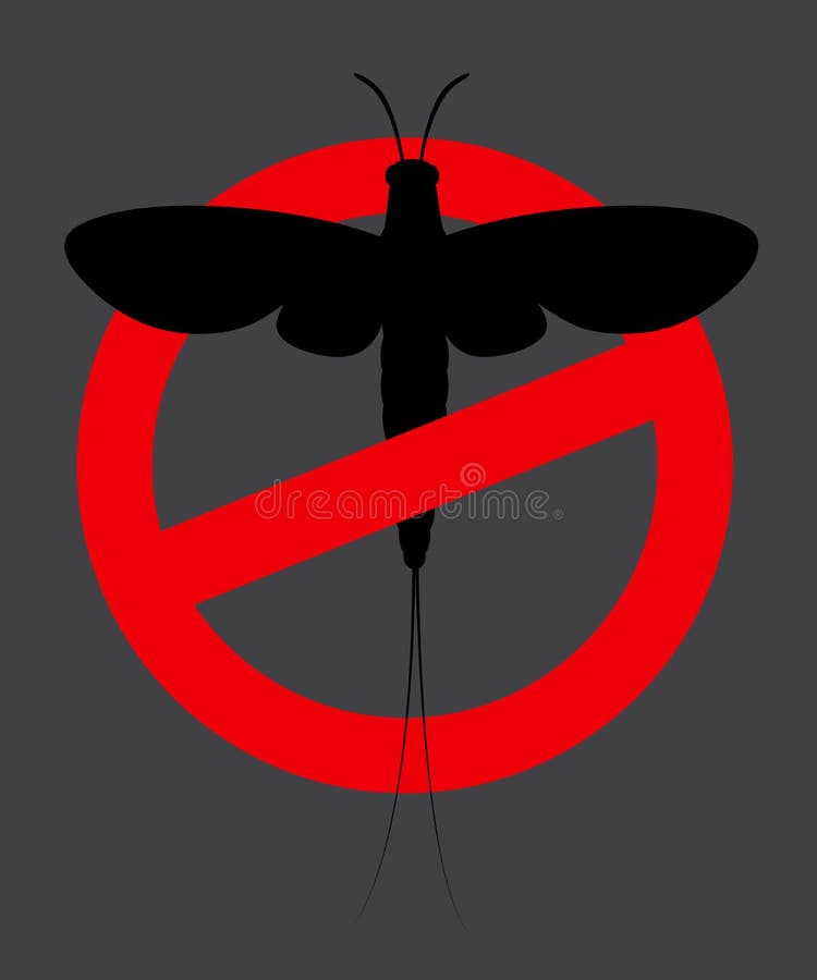 Mayfly Insect Silhouette stock vector. Illustration of clipart - 94292607