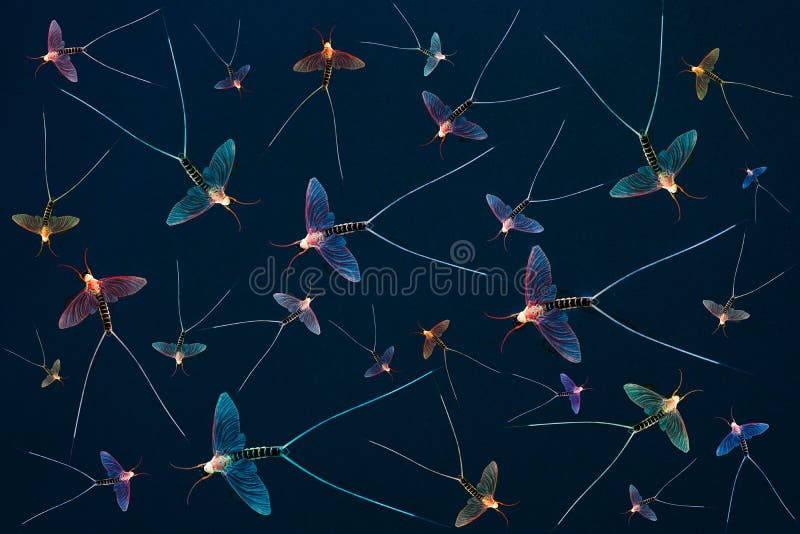 Mayfly pattern stock illustration. Illustration of font - 249207030