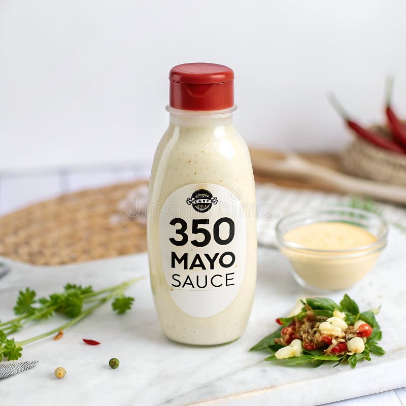 Mayo Sauce â€ Creamy Dressing Isolated Stock Illustration ...