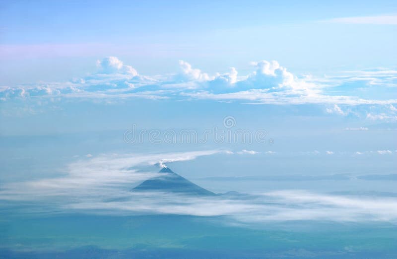 Mayon Volcano on Air stock image. Image of mayon, landscape - 20328323