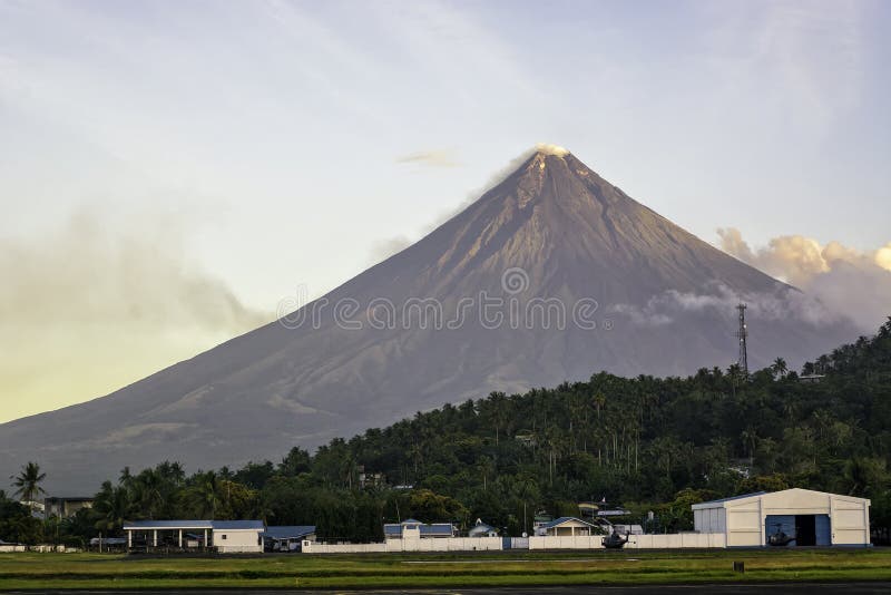 Cagsawa Church with Famous Mount Mayon in Stock Image - Image of asia ...