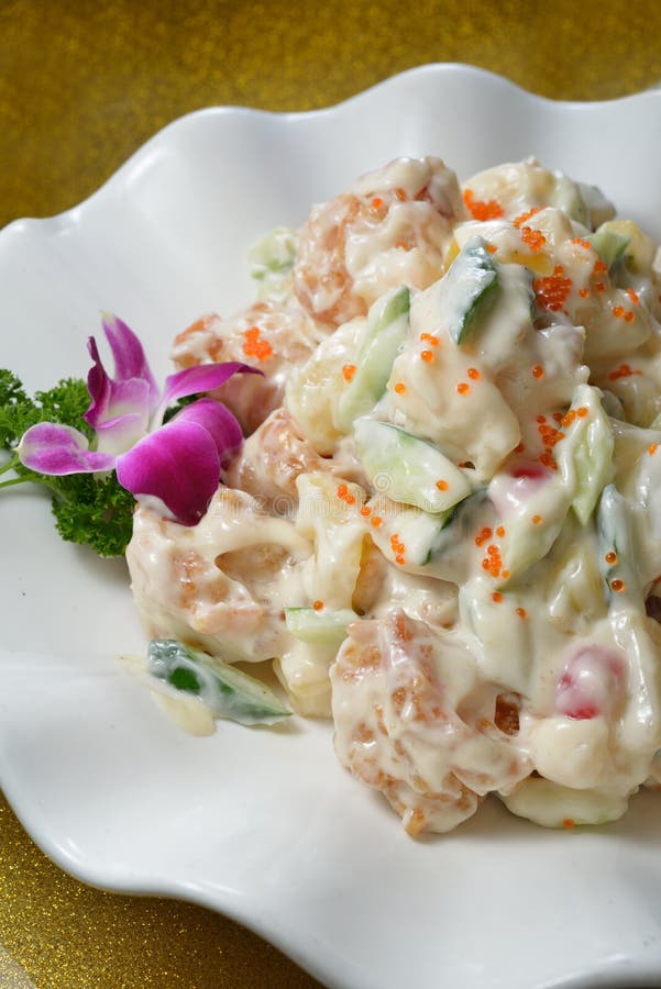 Mayonnaise Deep Fried Prawn Stock Image - Image of food, cuisine: 69080911