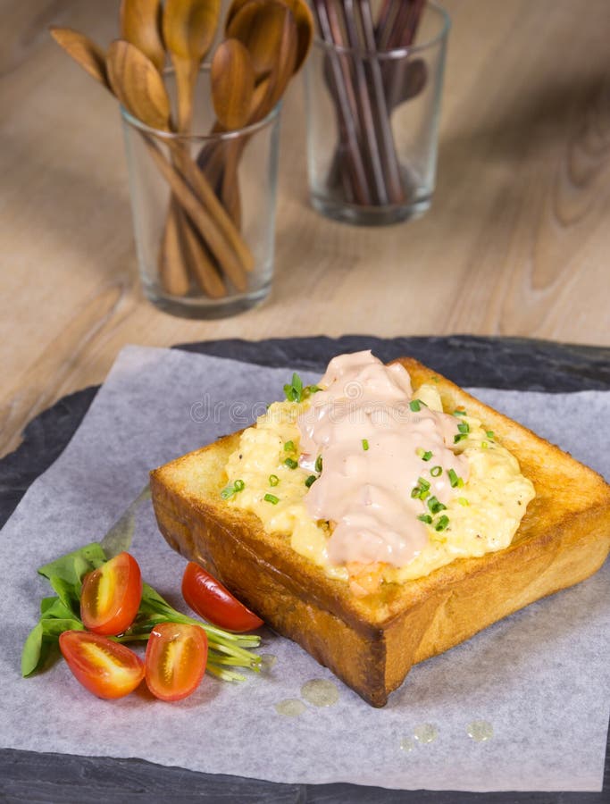 Mayonnaise honey toast stock photo. Image of sauce, homemade - 45240946