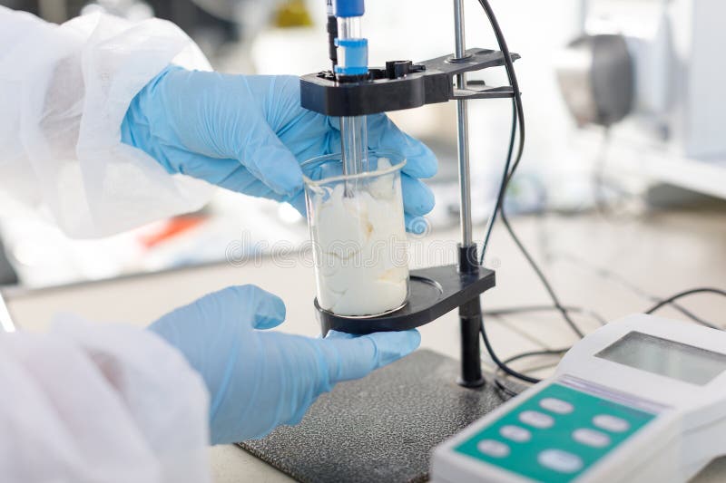 Mayonnaise Quality Testing in Laboratory with Scientist Using Texture ...