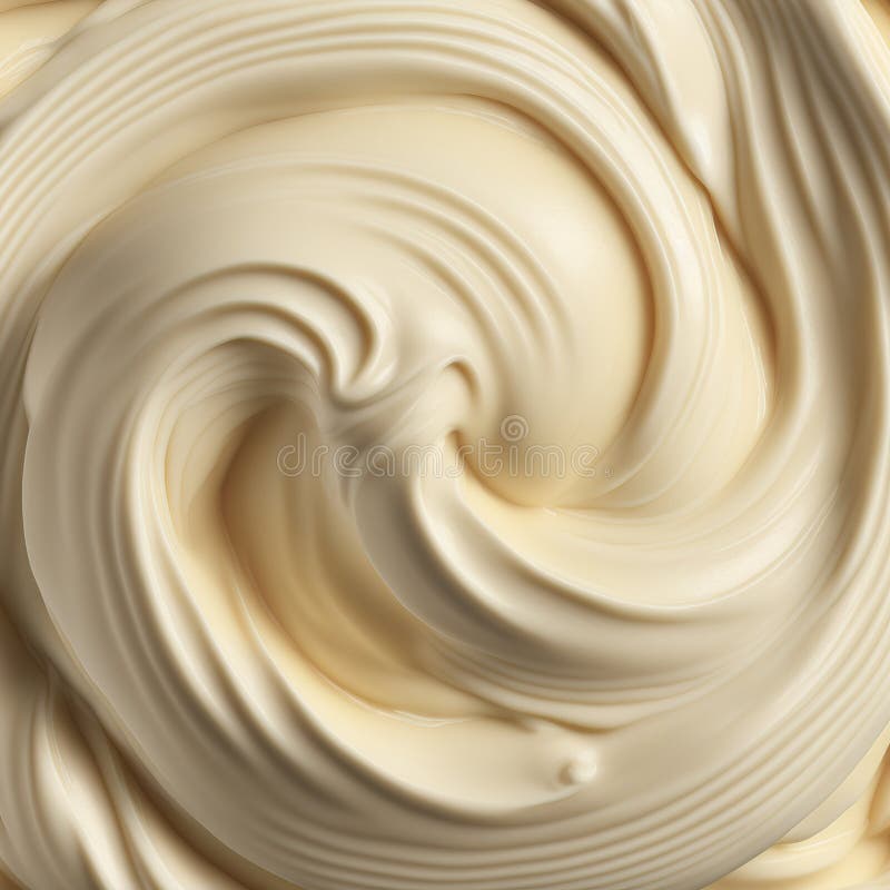 Mayonnaise Swirl Texture. AI Render Stock Illustration - Illustration ...
