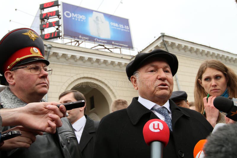 Mayor of Moscow Jury Luzhkov Editorial Photo - Image of banner ...