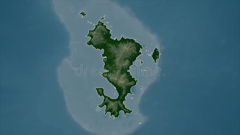 Mayotte outlined. Physical stock illustration. Illustration of planet ...