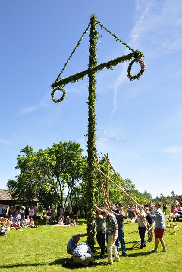 Maypole celebration editorial stock photo. Image of midsummer - 25399158