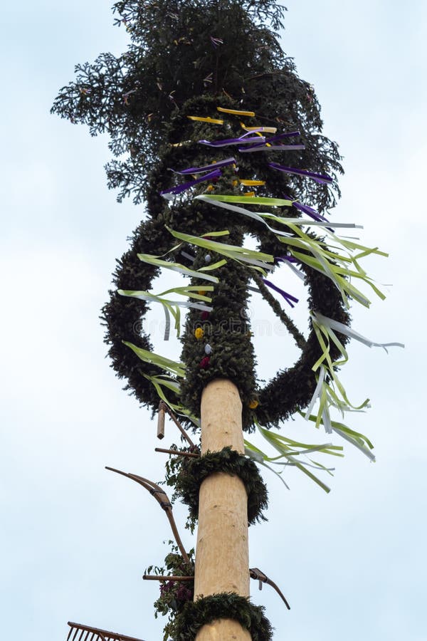 Maypole Dancing on a Sunny Holiday Stock Image - Image of forest ...